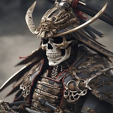 "Realistic skeleton samurai " Sticker for Sale by Kevin James | Redbubble