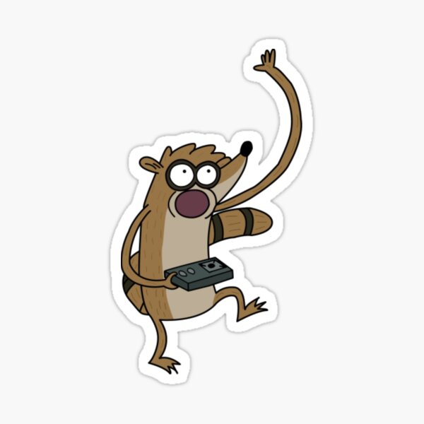 "Rigby " Sticker for Sale by AkingWesthead | Redbubble