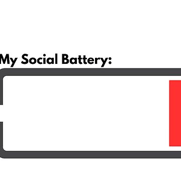 "Introvert Battery T-shirt" Sticker for Sale by weekendcanvas | Redbubble