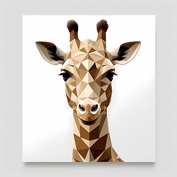 "Geometric Giraffe " Sticker for Sale by AwesomeAiArt | Redbubble