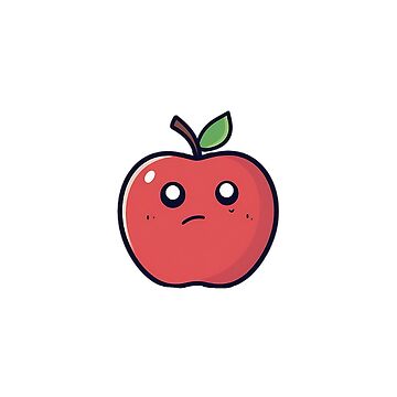 "Confused Apple" Sticker for Sale by HouseOfMaple | Redbubble