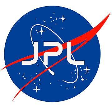 "NASA font Jet Propulsion Laboratory (JPL) meatball logo" Sticker for ...