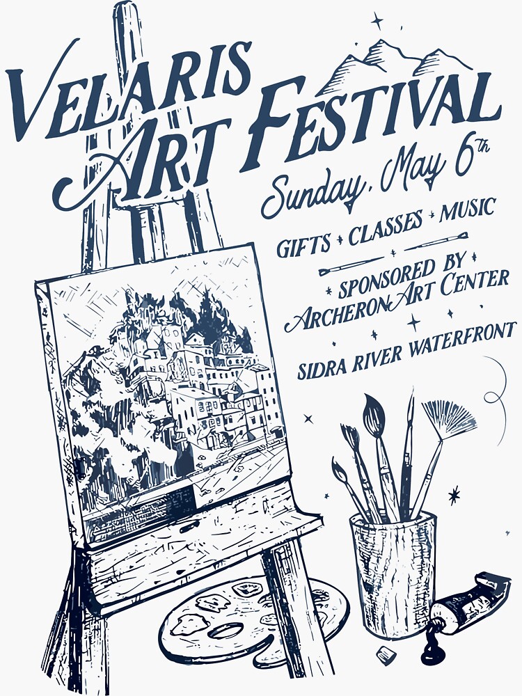 "Velaris Art Festival Acotar" Sticker for Sale by JosephFinleyoe ...