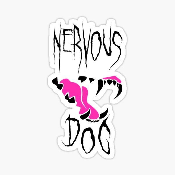 "Nervous Dog" Sticker for Sale by RavynsRoost | Redbubble