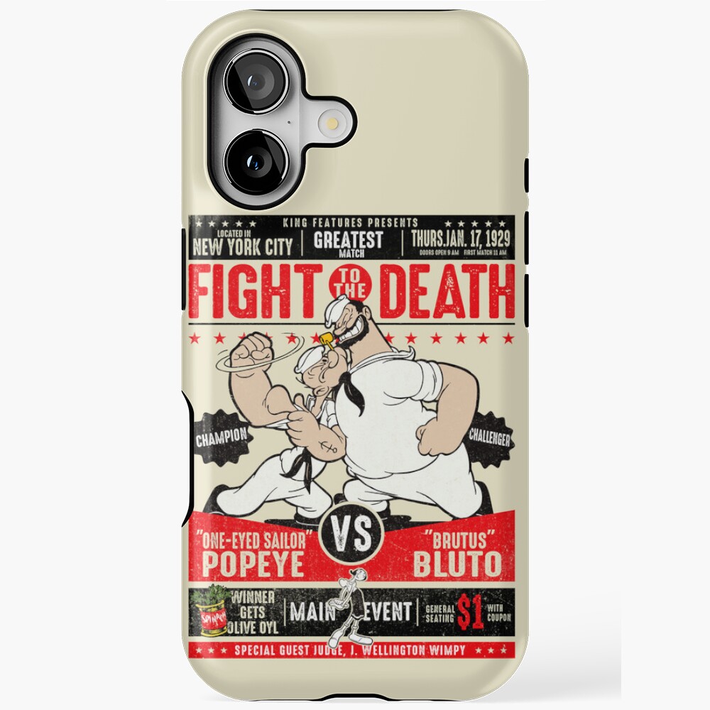 "Popeye vs. Bluto Fight Poster" Sticker for Sale by alhern67 | Redbubble