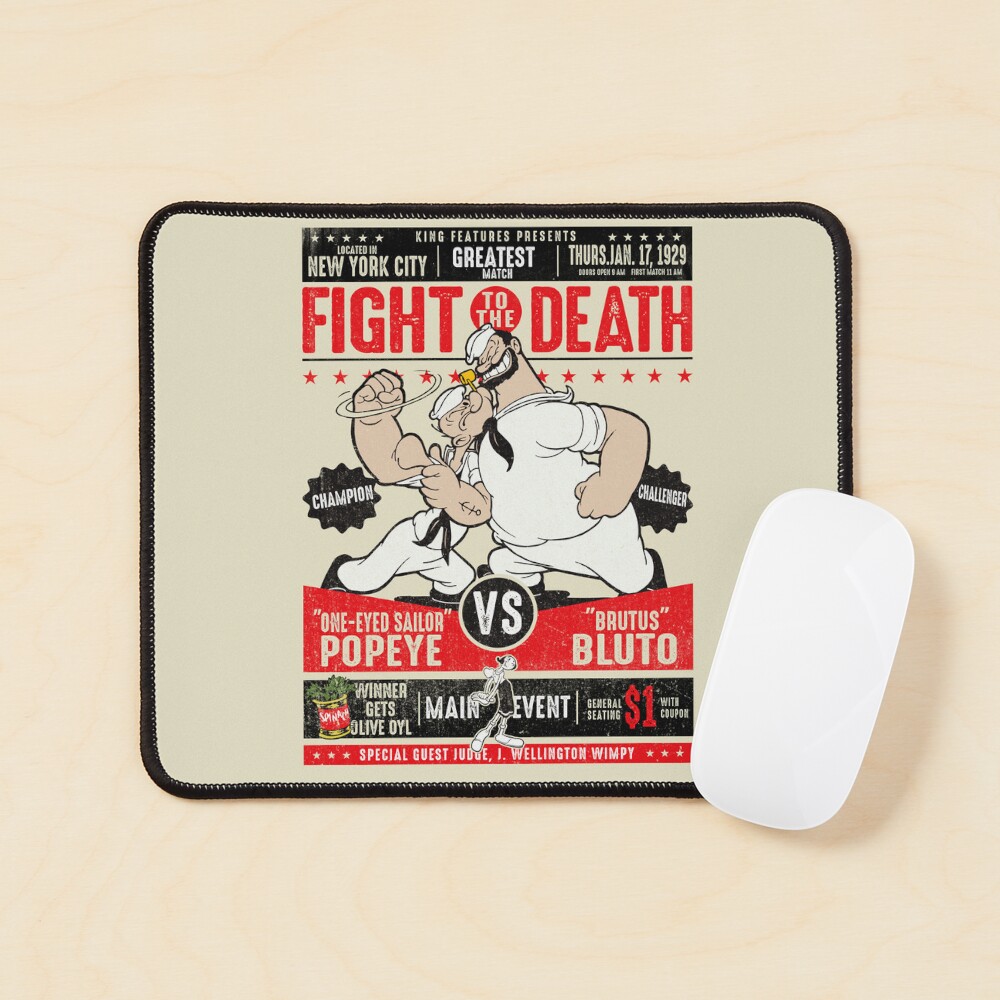"Popeye vs. Bluto Fight Poster" Sticker for Sale by alhern67 | Redbubble