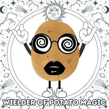 "WIELDER OF POTATO MAGIC" Sticker for Sale by cjwheelwright | Redbubble