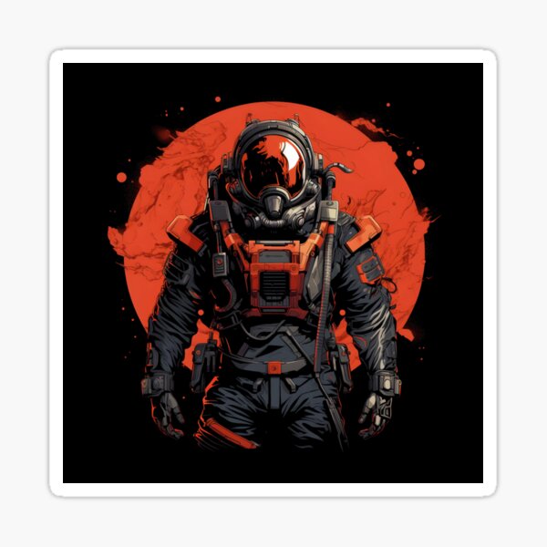 "Mars Marine - Red Planet - Sci-fi" Sticker for Sale by Fenay Designs ...