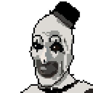 "Art the clown pixel art sticker" Sticker for Sale by olivedragon ...