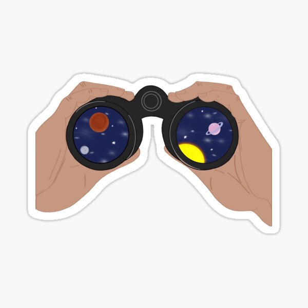 "A view of the galaxy through binoculars" Sticker for Sale by SistaFly ...