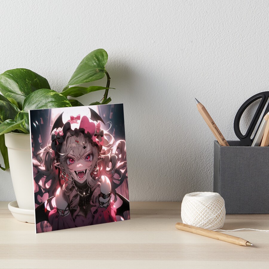 "Cute Wicked Hissing Vampire Anime Girl" Art Print for Sale by ...