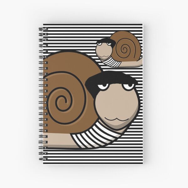 "French Snail ~ Escargot" Spiral Notebook for Sale by Gravityx9 | Redbubble