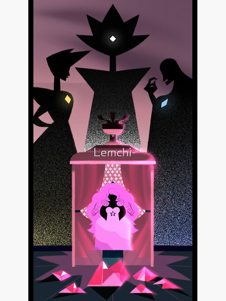 "pink diamonds shattering " Sticker for Sale by Lemchi- | Redbubble