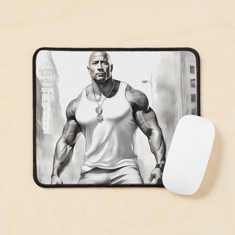 "Portrait Sketch of Dwayne - The Rock - Johnson" Sticker for Sale by ...