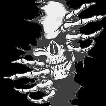 "Scary skeleton tearing through wall" Poster for Sale by outlaw70 ...