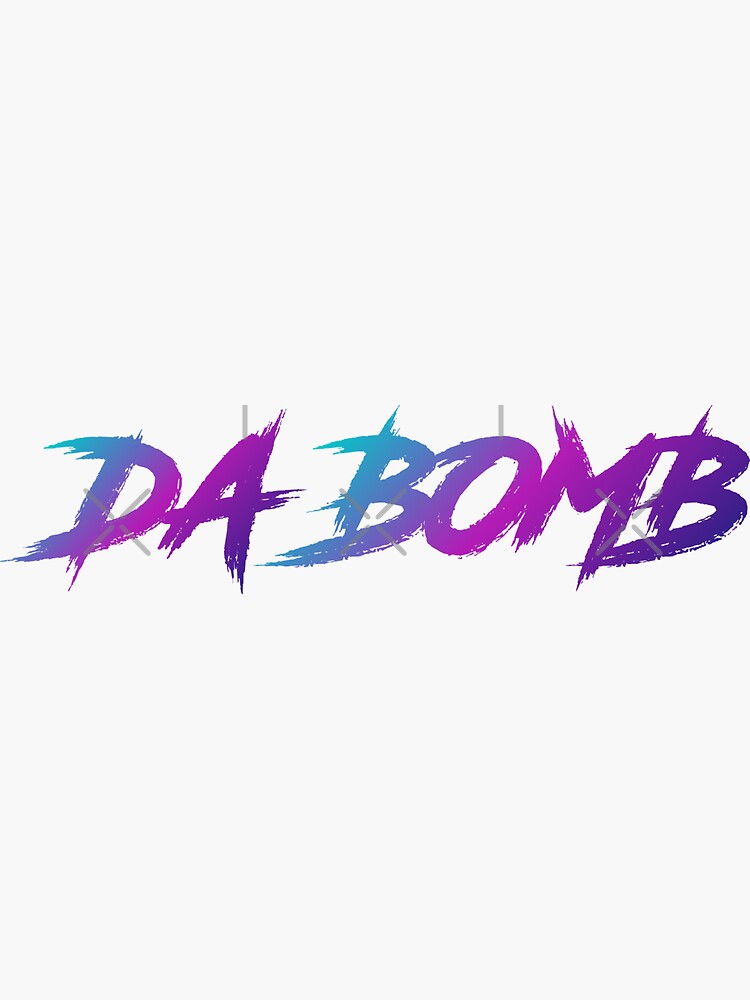"Da Bomb 90s Slang" Sticker for Sale by 90s-Mall | Redbubble