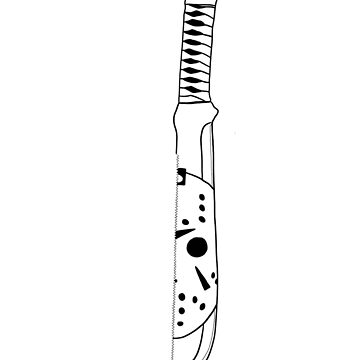 "Jason Vorhees Machete" Sticker for Sale by InkKountess | Redbubble