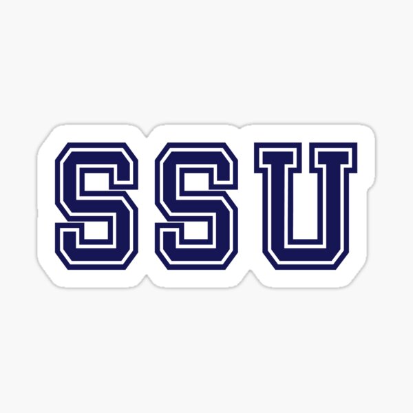"College Sticker SSU" Sticker for Sale by Dakota Draper | Redbubble