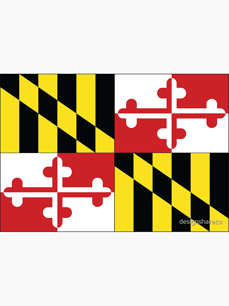 "Maryland Flag" Sticker for Sale by designshareco | Redbubble