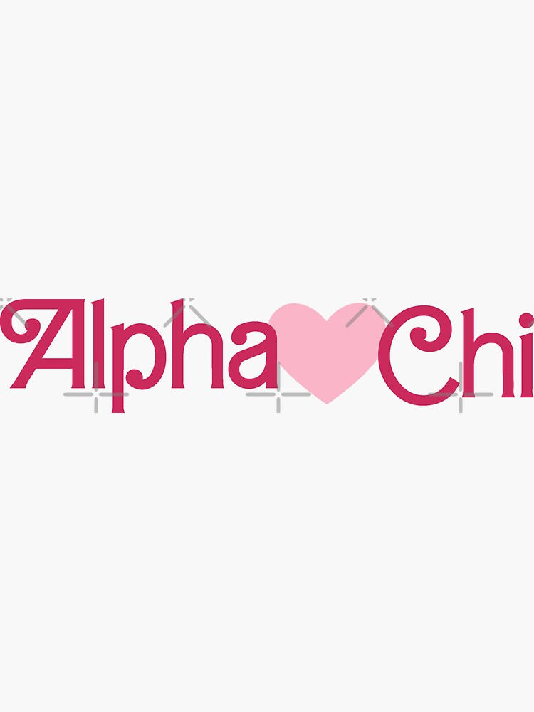 "Barbie Inspired "Alpha Chi" with Heart" Sticker for Sale by greek ...