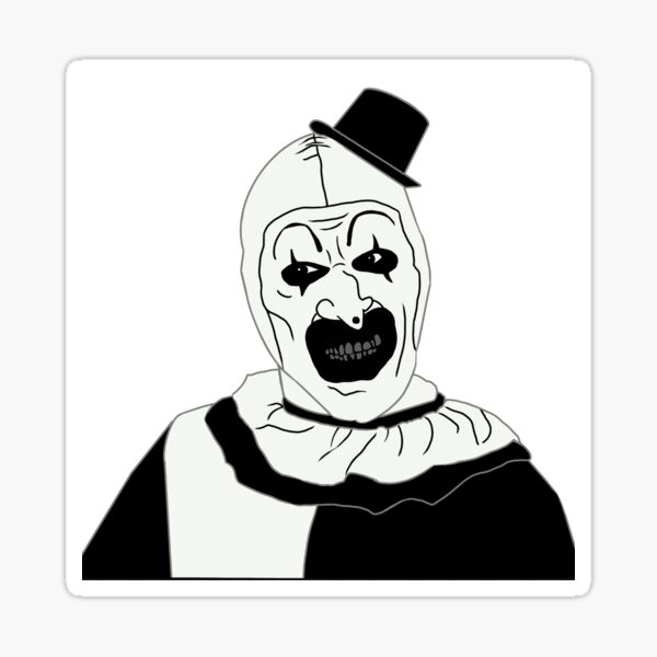 "Art the clown" Sticker for Sale by malloryfk | Redbubble
