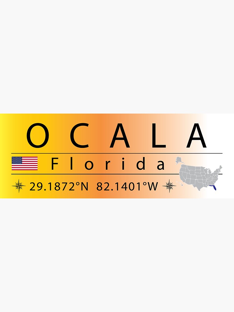 "Ocala, Florida" Sticker for Sale by Goran Zoric | Redbubble