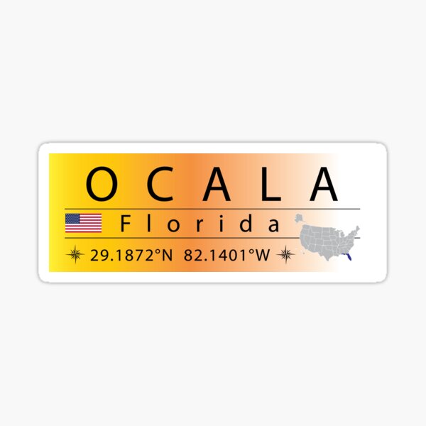 "Ocala, Florida" Sticker for Sale by Goran Zoric | Redbubble