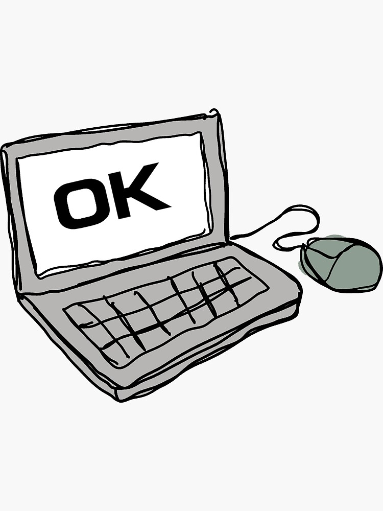 "OK COMPUTER" Sticker for Sale by Wicked Creationz | Redbubble