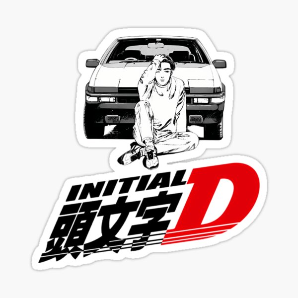 "Initial D Takumi Ae86 (black Font)" Sticker for Sale by AnchiDewies ...