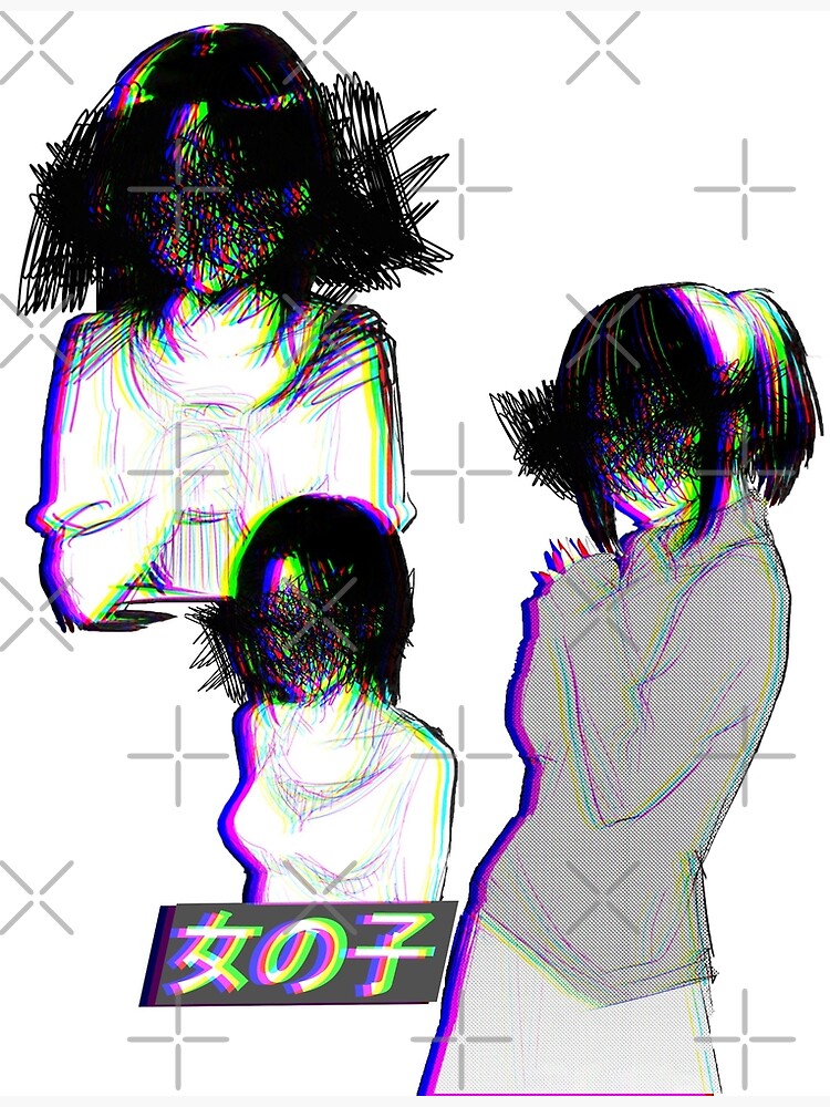 "GIRLS - Sad Anime Japanese Aesthetic " Art Print for Sale by PoserBoy ...