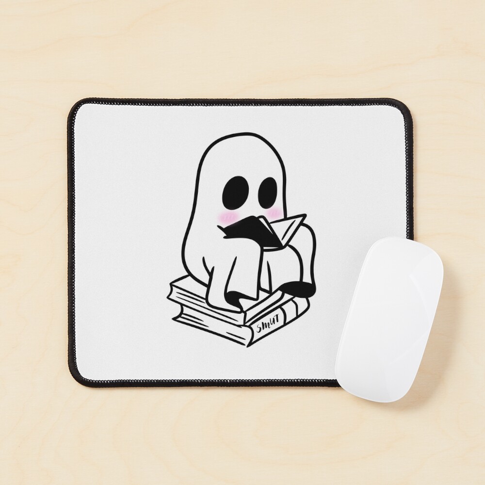 "Blushing Ghost Reading Smut" Sticker for Sale by alittleunhinged ...