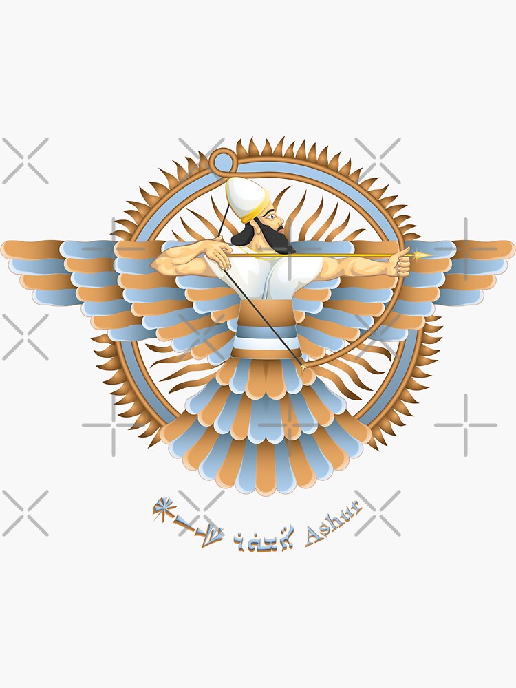 "Ashur" Sticker for Sale by Dingir ENKI | Redbubble