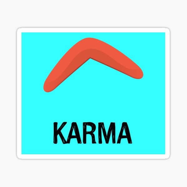 "KARMA" Sticker for Sale by nkmanju | Redbubble