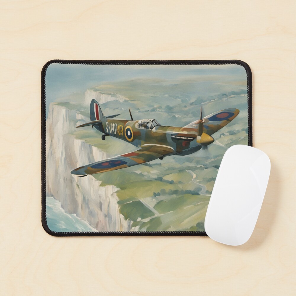 "Spitfire Fighter Aircraft WWII Over White Cliffs" Sticker for Sale by ...