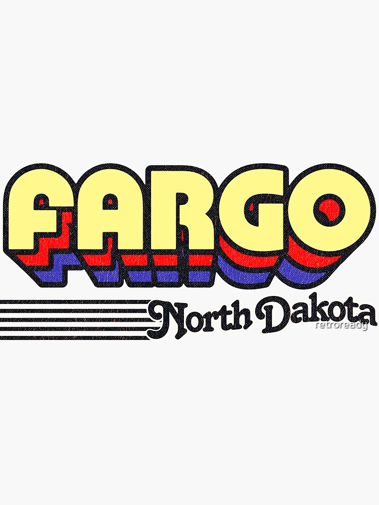 "Fargo, North Dakota | Retro Stripes" Sticker for Sale by retroready ...