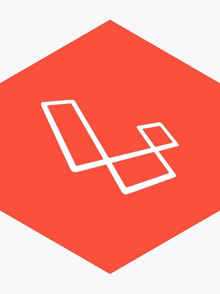 "Laravel White Hexagon" Sticker for Sale by BeardWizard | Redbubble
