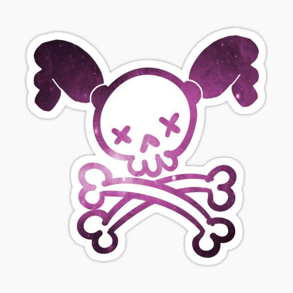 "Girl power skull - girl woman skull braids" Sticker by anziehend ...
