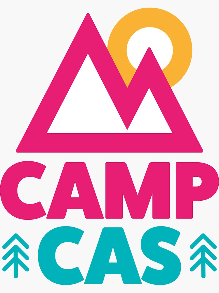"CAMP CAS" Sticker for Sale by CAsquad | Redbubble