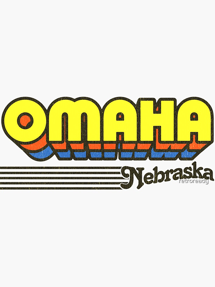 "Omaha, Nebraska | Retro Stripes" Sticker for Sale by retroready ...