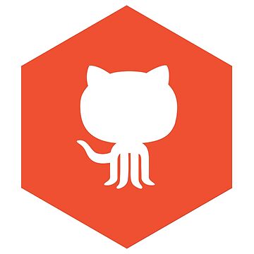 "Git White Hexagon" Sticker for Sale by BeardWizard | Redbubble