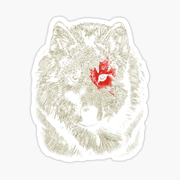 "Canadian Wolf " Sticker for Sale by ReedDrouin | Redbubble