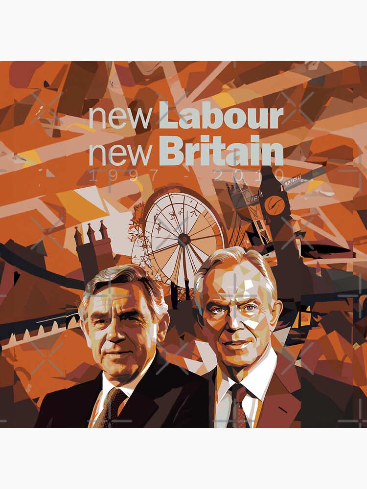 "New Labour - 1997-2010 - Vintage style" Sticker for Sale by MiniMosaic ...