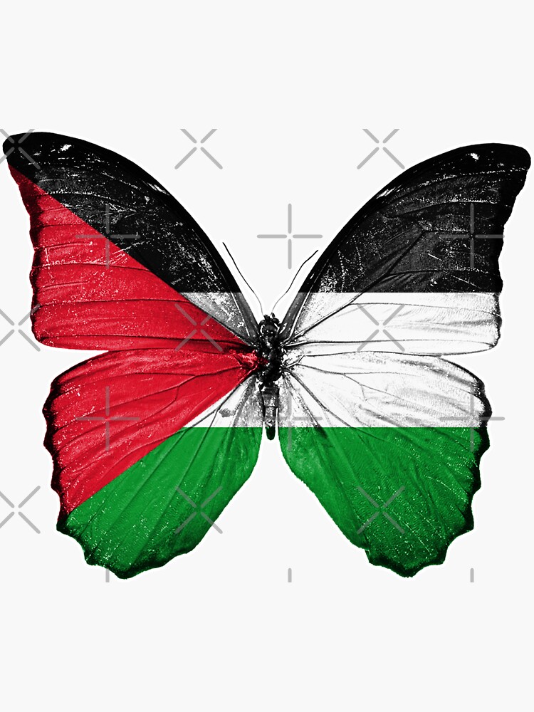 "butterfly Flag Of Palestine - Gift For Palestinian From Palestine ...