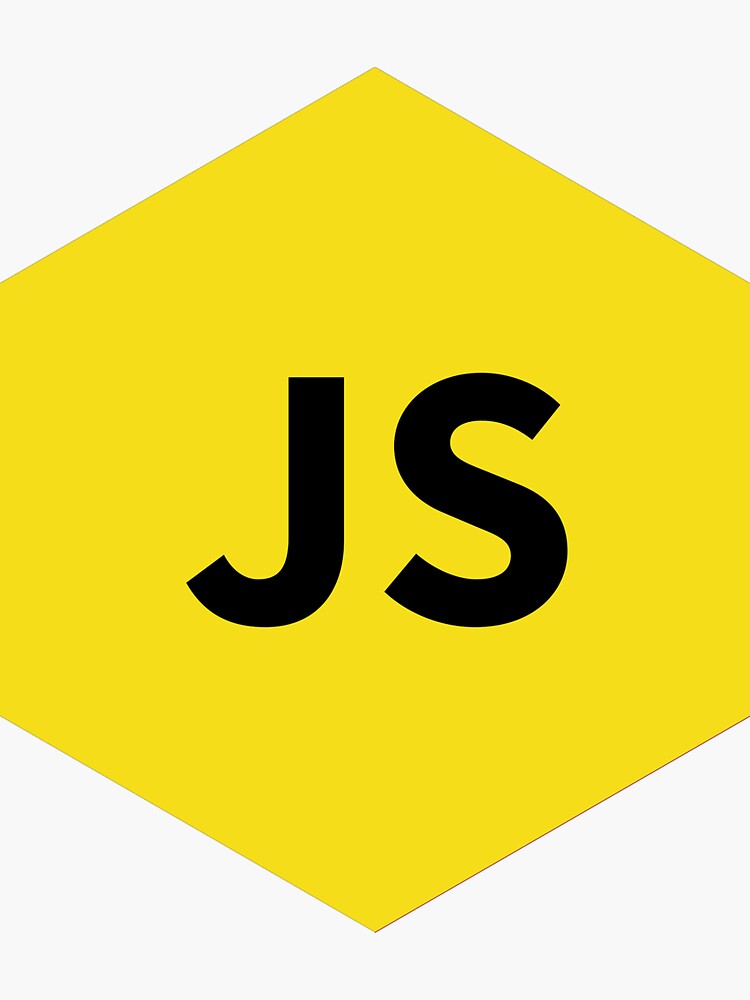 "Javascript Yellow Hexagon" Sticker for Sale by BeardWizard | Redbubble