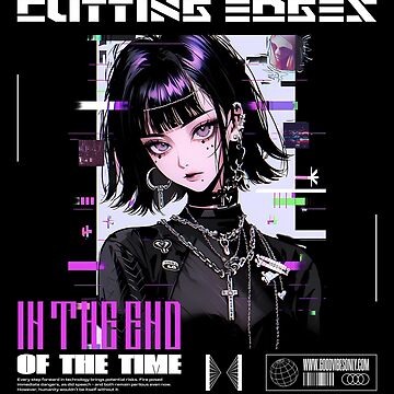 "Cutting Edges Anime Cyberpunk Girl" Photographic Print for Sale by ...