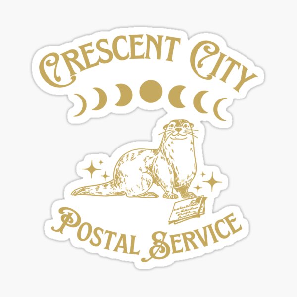 "Vintage Crescent City Postal Service Cute Otter" Sticker for Sale by ...