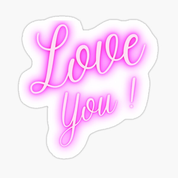 "Love You!" Sticker for Sale by HarmonyShirt | Redbubble