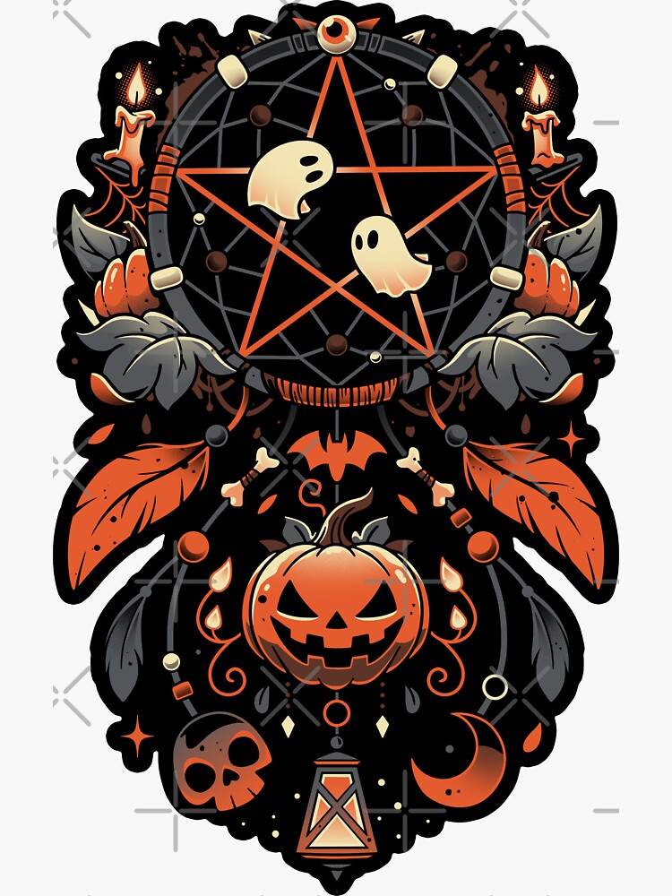 "Halloween Catcher - Wicked Ghosts" Sticker for Sale by Snouleaf ...