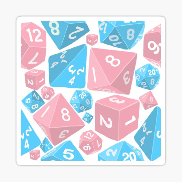 "Trans Dice" Sticker for Sale by sunlitlake | Redbubble