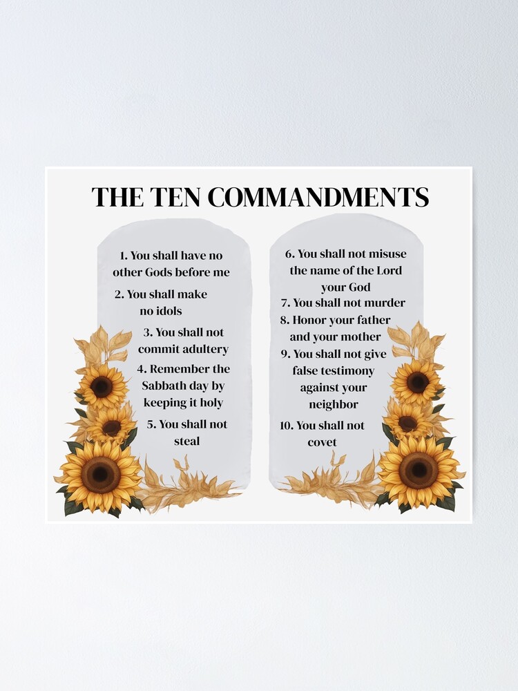 "The Ten Commandments" Poster for Sale by GreatThouART | Redbubble